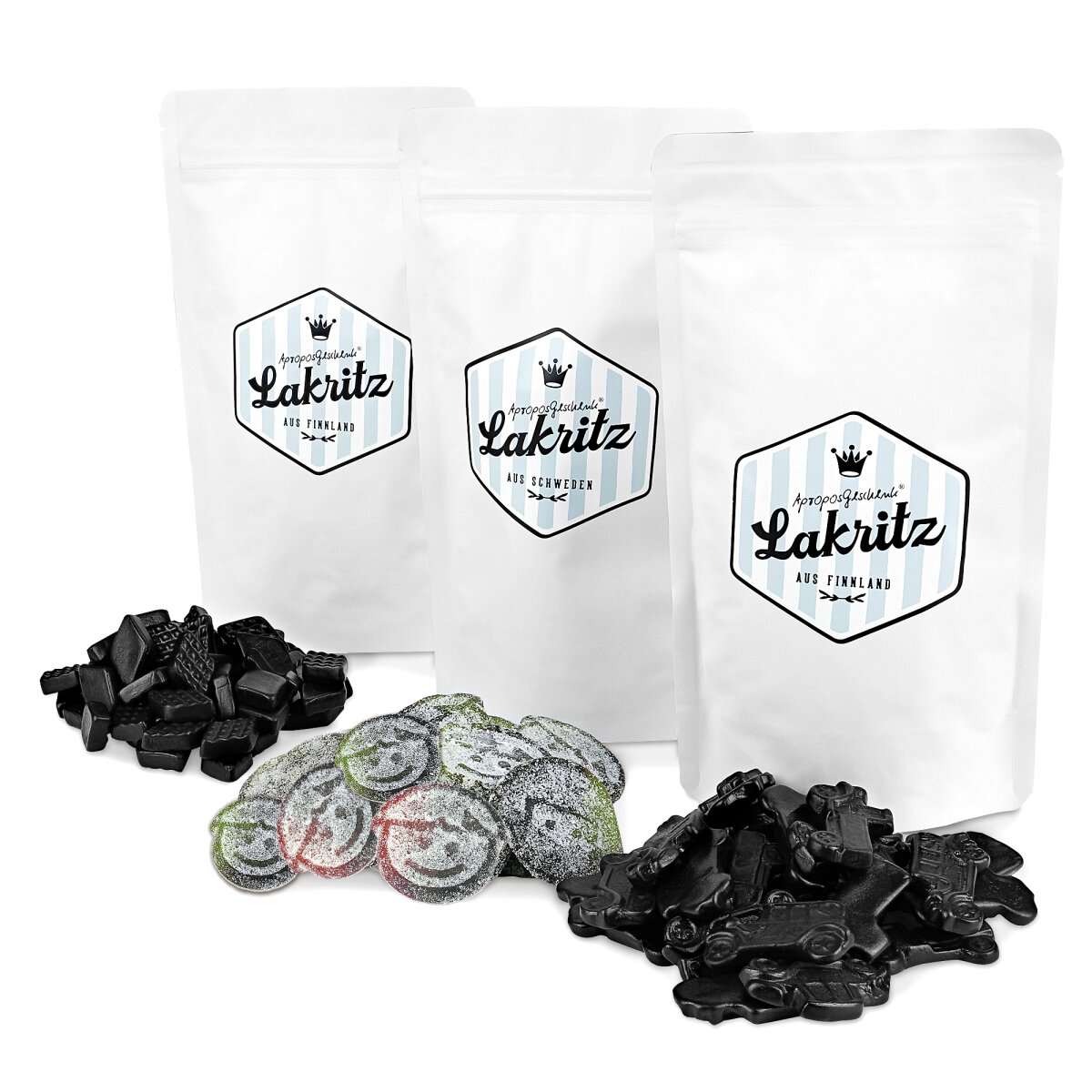 Apropos Geschenk - 3er Nostalgie Geschenk-Set Lakritz aus Finnland un ...