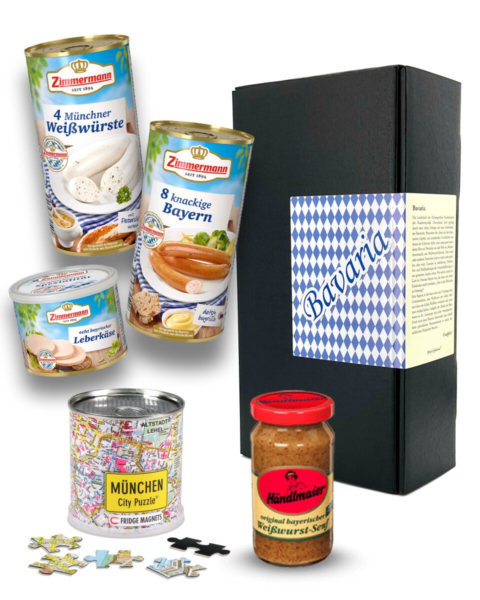Typisch bayrisch - Bayern & München Spezialitäten Geschenk (Bier, Wei ...